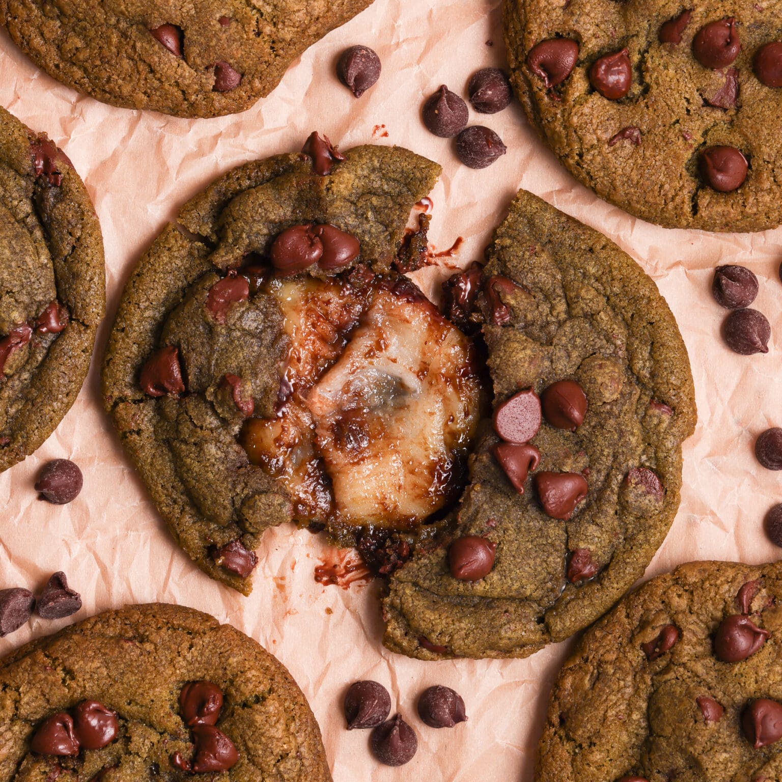 Best Matcha Mochi-Stuffed Cookies with Chocolate Chips - VIDEO